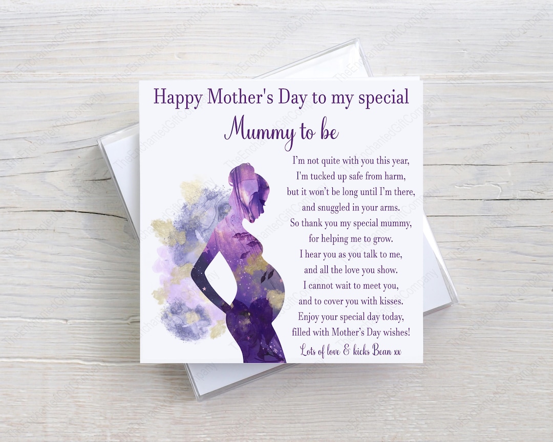 Happy Mother's Day From the Bump Card, New Baby Mummy to Be Mother's ...