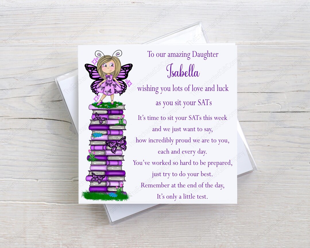 Sats Good Luck Card, Personalised Good Luck in Your Exams, Good Luck ...
