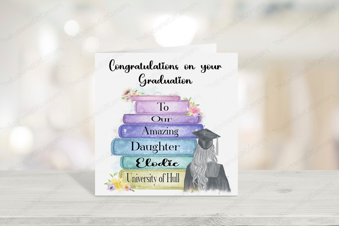 Graduation Card, Personalised Daughter Graduation Card, Class of 2024 ...