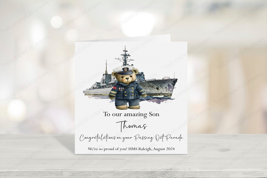 Passing Out Card, Personalised Royal Navy Ship Passing Out Parade ...