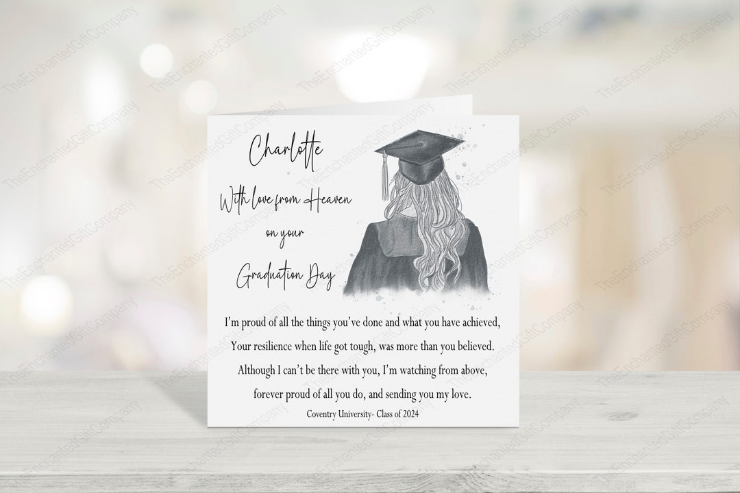 Graduation Card, Congratulations on Your Graduation, Personalised ...