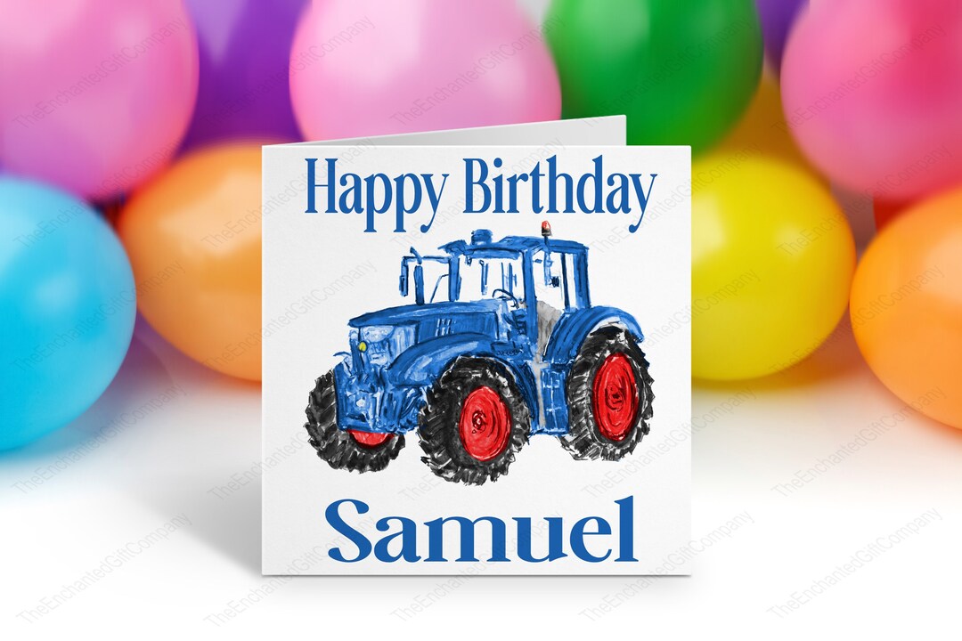 Tractor Card. Personalised Tractor Birthday Card. Cards for Him ...