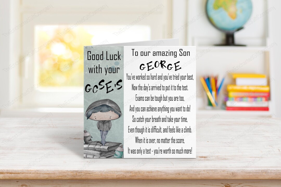 Good Luck on Your Gcse’s Card, Gcse’s Card, Exams Card, Secondary ...