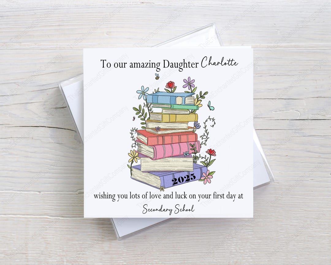 First Day at Secondary School Card, Back to School Card for Daughter ...