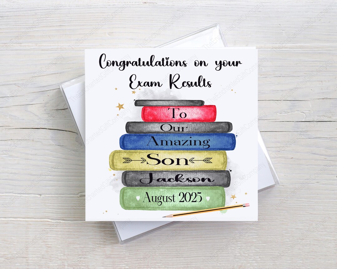 Congratulations on Your Exam Results Card, Exam Card, School Exam ...