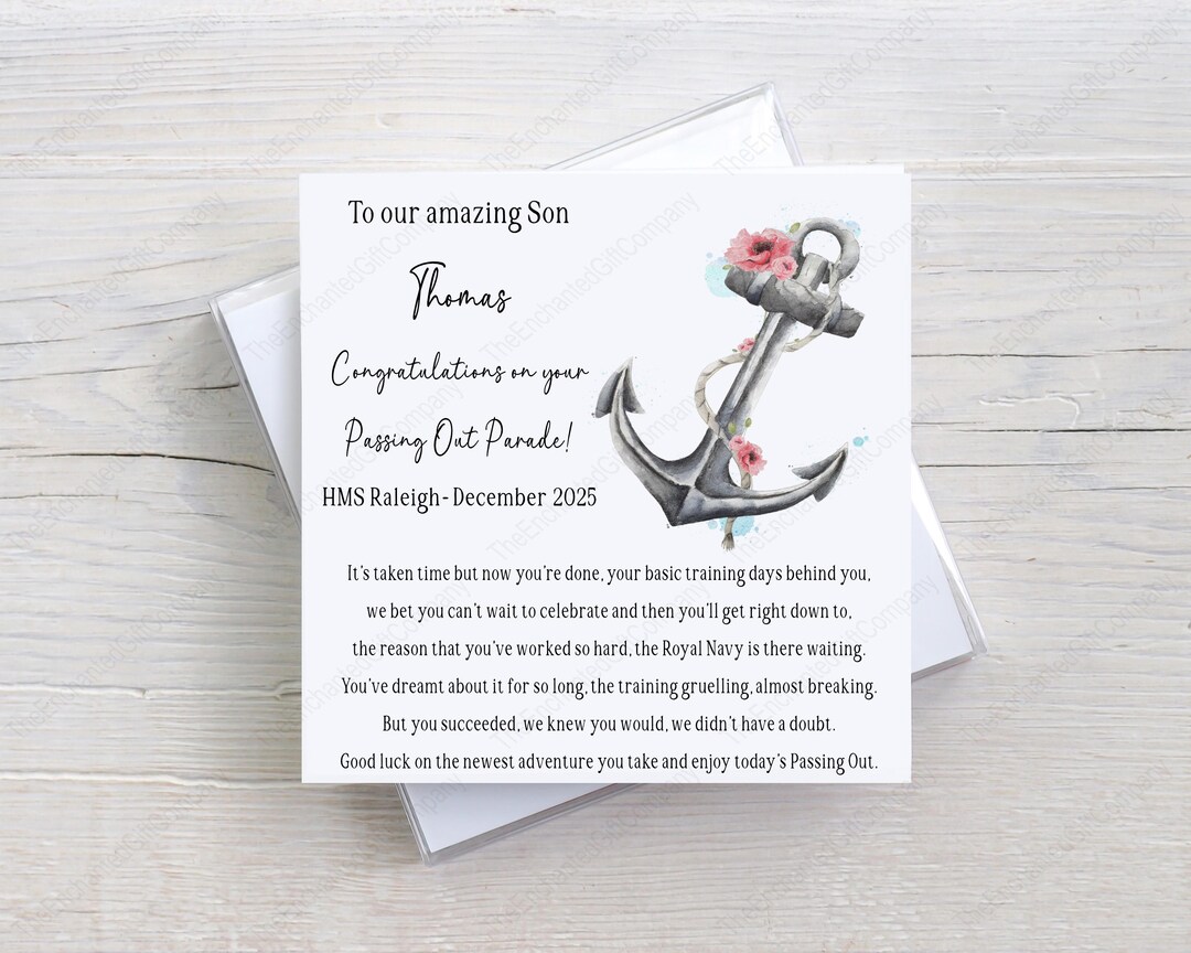 Passing Out Card, Personalised Royal Navy Sailor Passing Out Parade ...