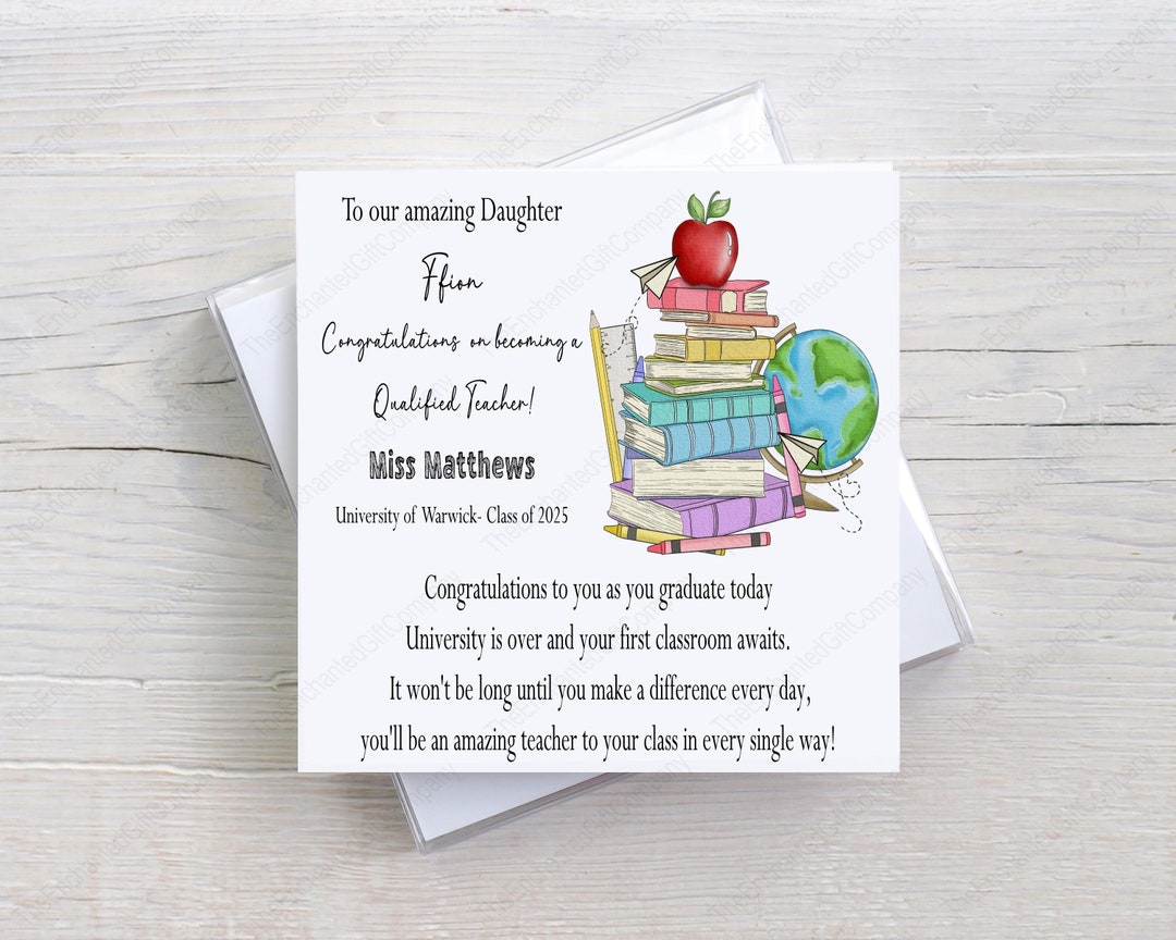 Graduation Card, Congratulations on Your Becoming a Teacher, Teacher ...