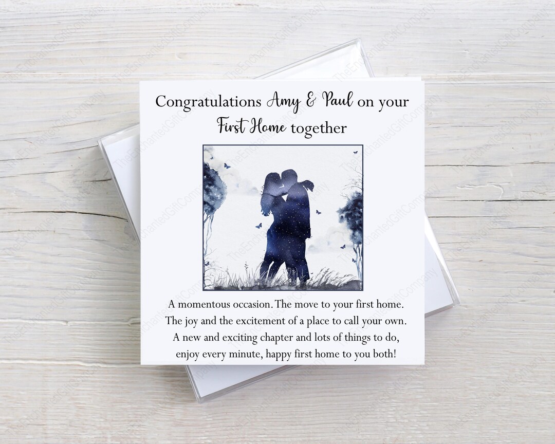 Personalised Congratulations on Your New Home Keepsake Card, Couple's ...