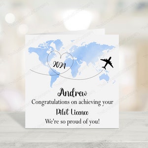 Congratulations on Achieving Your Pilot Licence, Congratulations Card ...