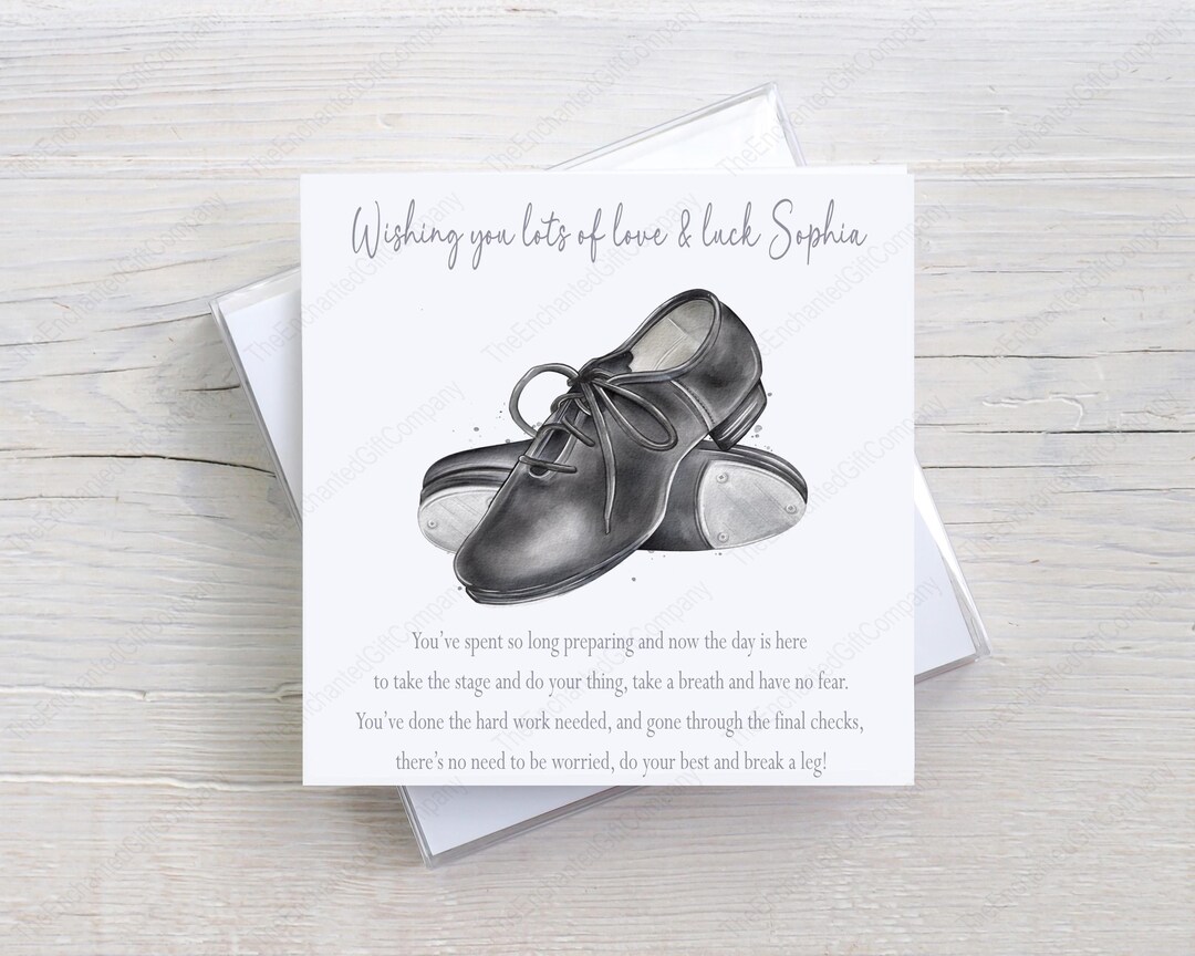 Personalised Tap Dancer Good Luck Card Daughter, Goddaughter ...