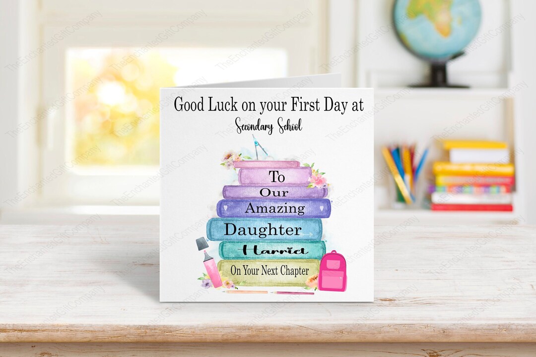 First Day at Secondary School Card Back to School Card for - Etsy