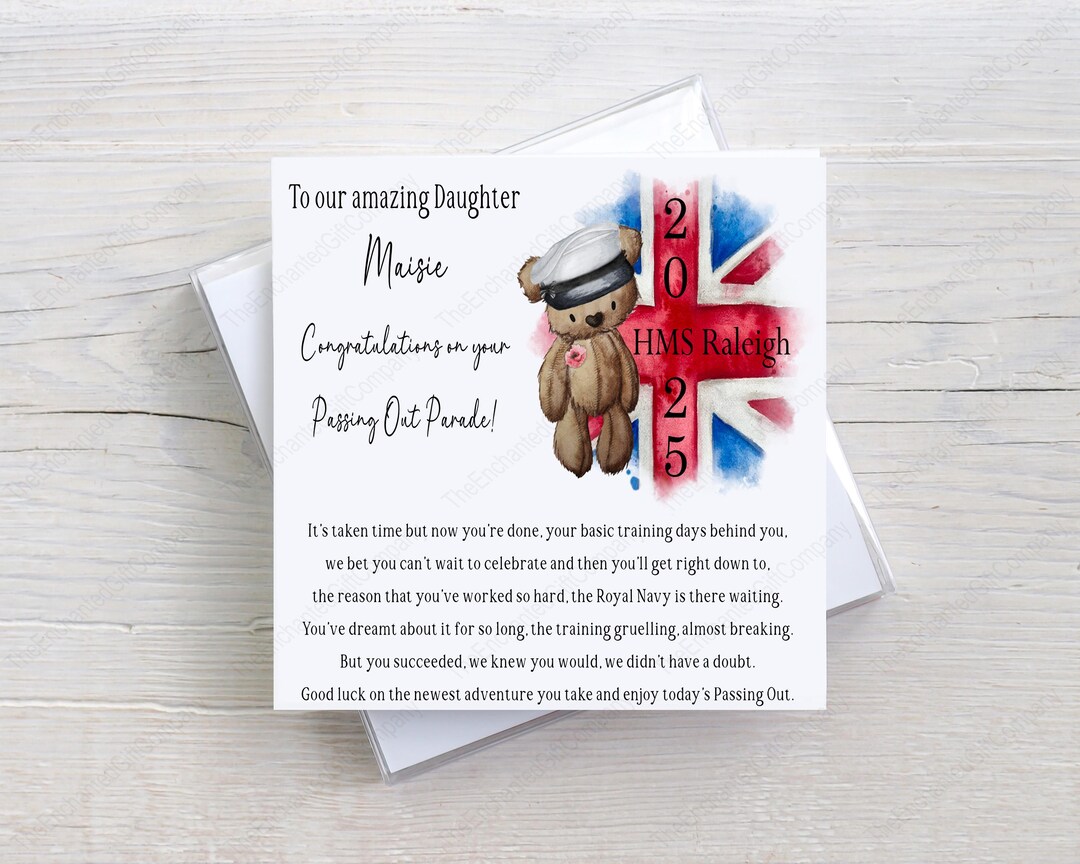 Passing Out Card, Personalised Royal Navy Sailor Passing Out Parade ...