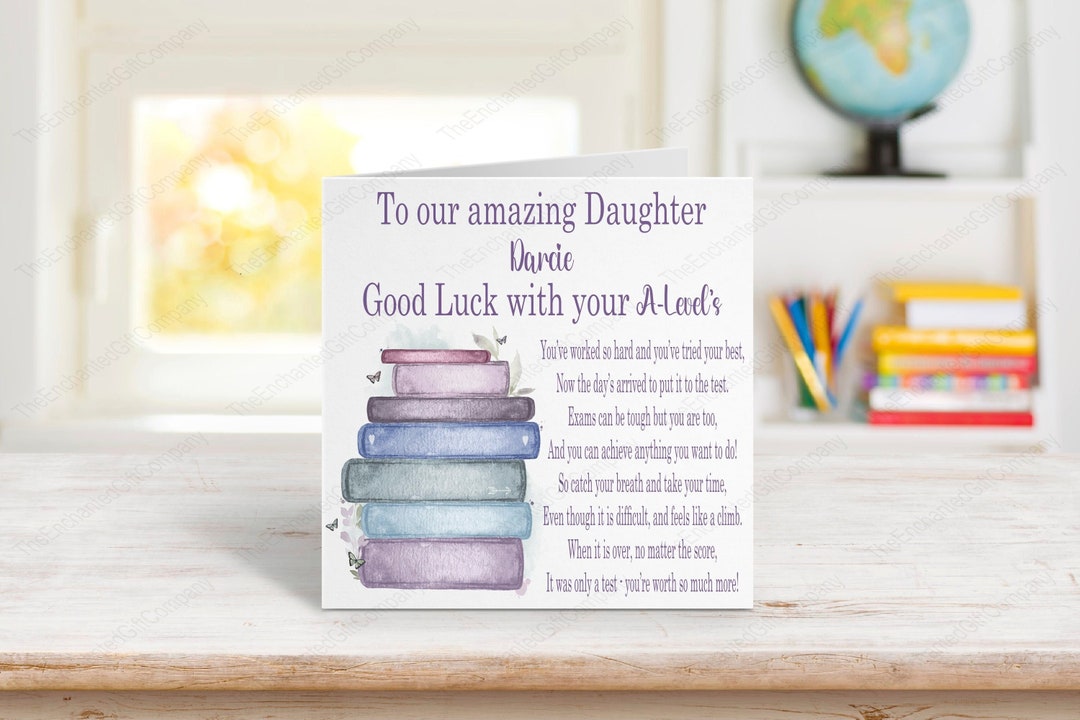 Good Luck in Your A-levels Card A-levels Card Exams Card - Etsy UK