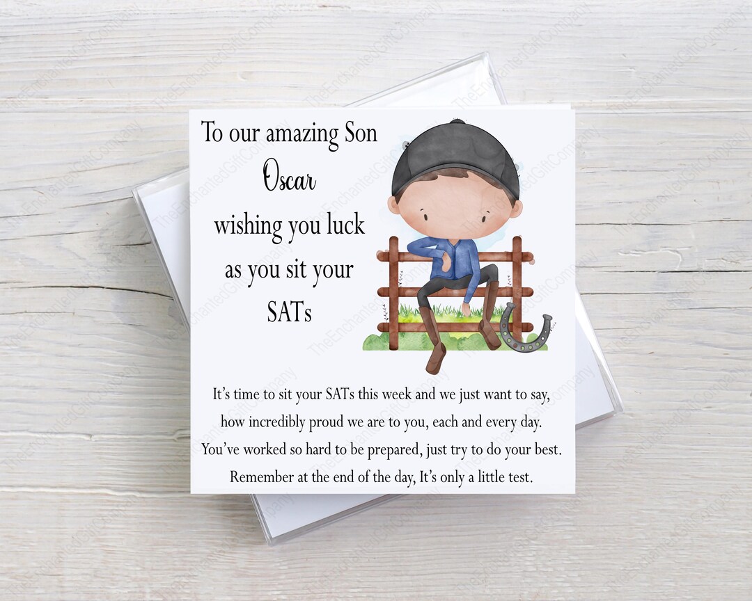 Good Luck on Your Sats Card, Sats, Exams Card, Primary School Exams ...
