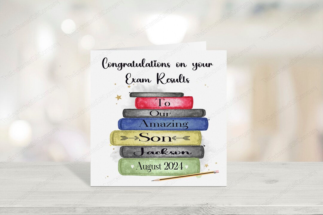 Congratulations on Your Exam Results Card, Exam Card, School Exam ...