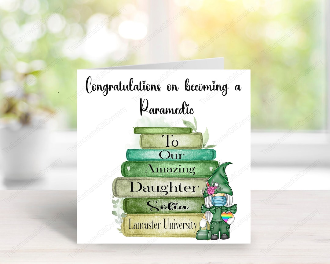 Congratulations on Becoming a Paramedic Graduation Card - Etsy