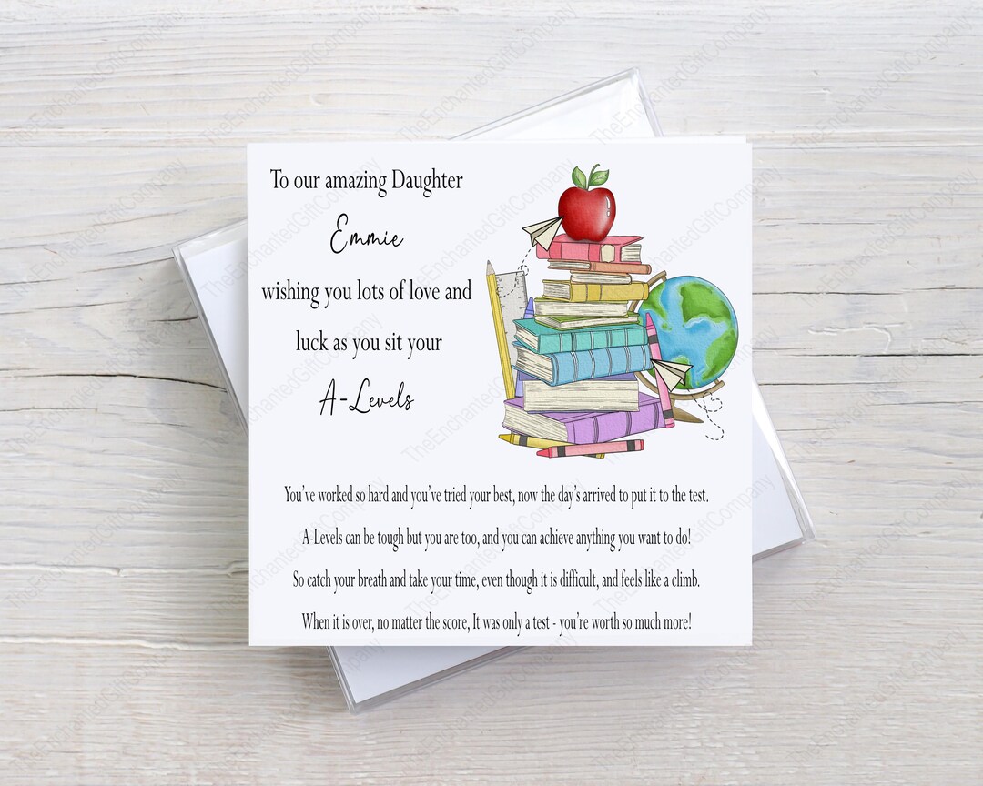 Good Luck in Your A-levels Card, A-levels Card, Exams Card, Sixth Form ...