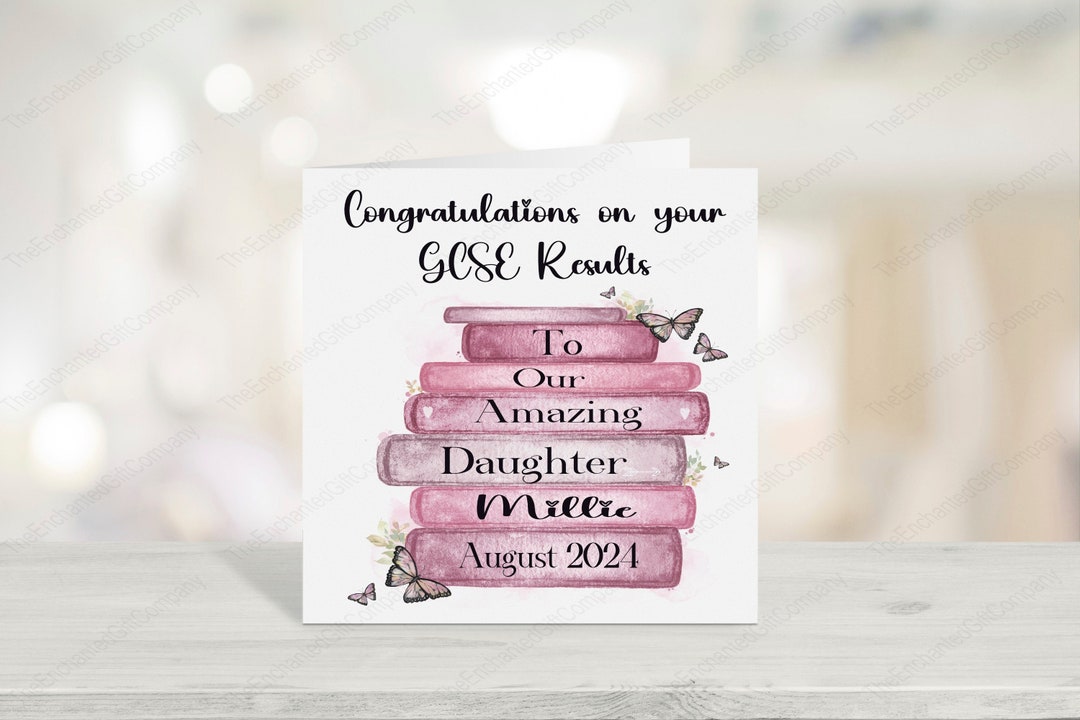 Congratulations on Your GCSE Results Card, GCSE Card, School Exam ...