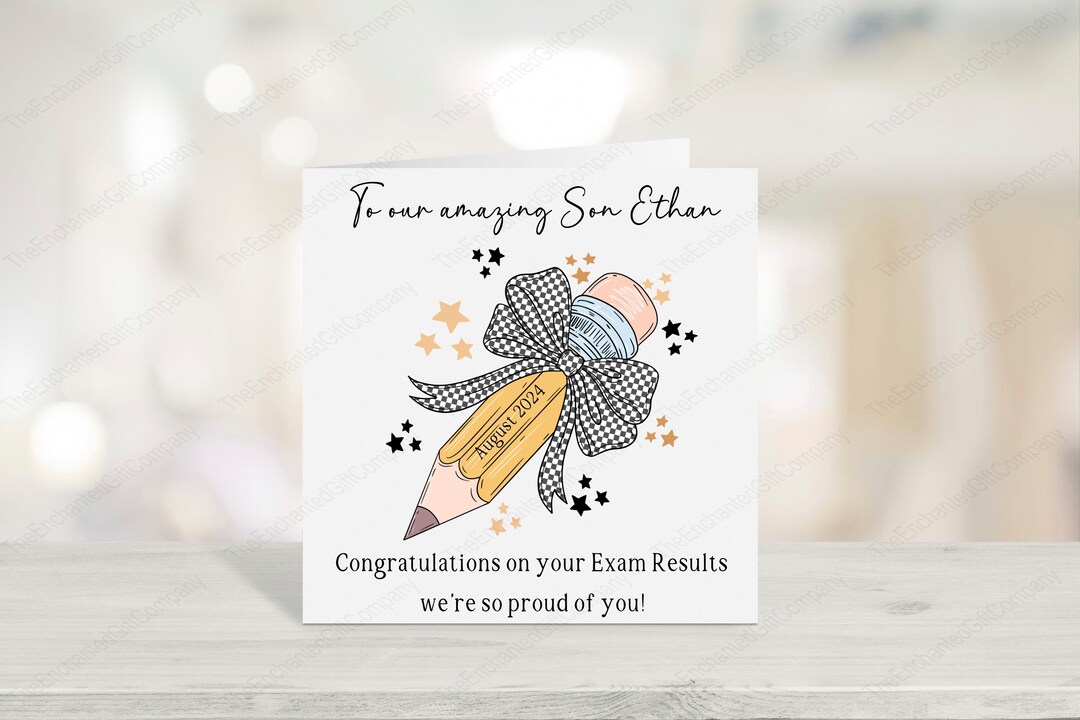 Congratulations on Your Exam Results Card, Exam Card, School Exam ...