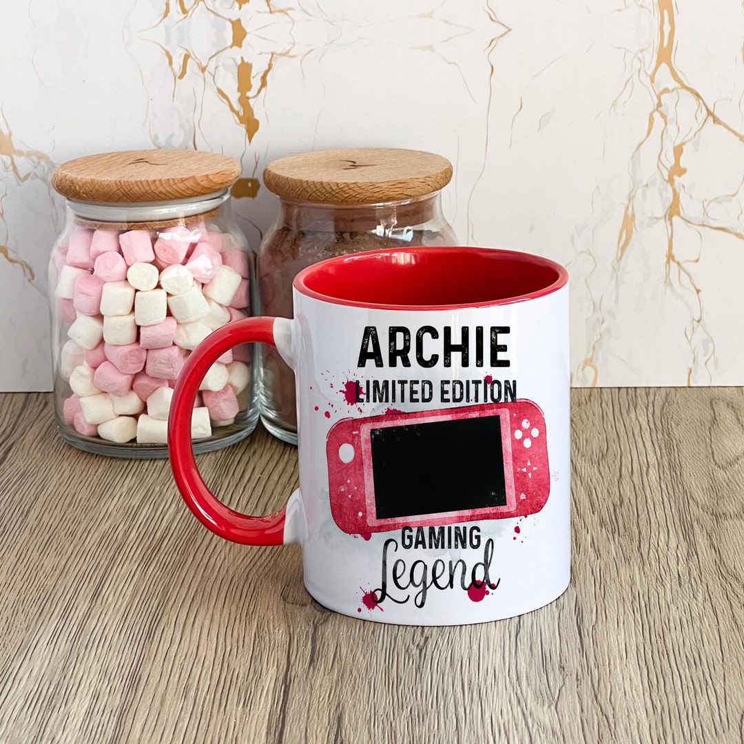 Personalised Red Gamer Mug Gift. Gaming Controller. Gifts for Boys ...