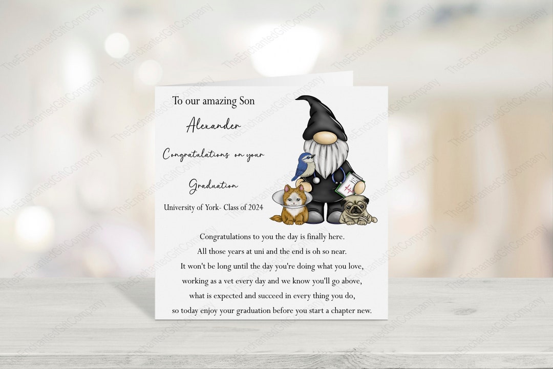 Graduation Card, Congratulations on Your Becoming a Vet, Veterinary ...