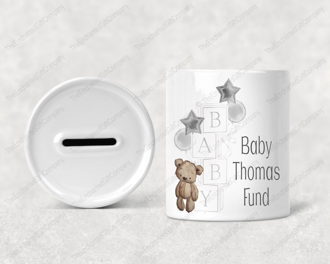 Personalised Baby Fund Money Box. Baby Shower Gifts. Trying to Conceive ...