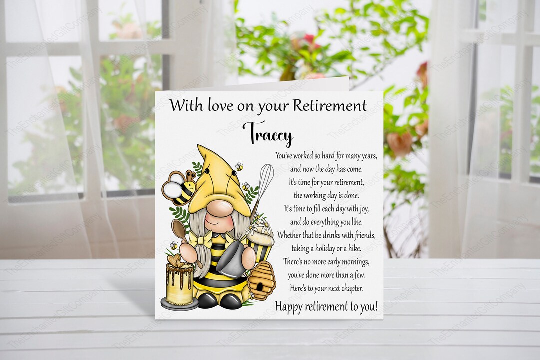 Personalised Baker Retirement Card, Retirement Card for Her ...