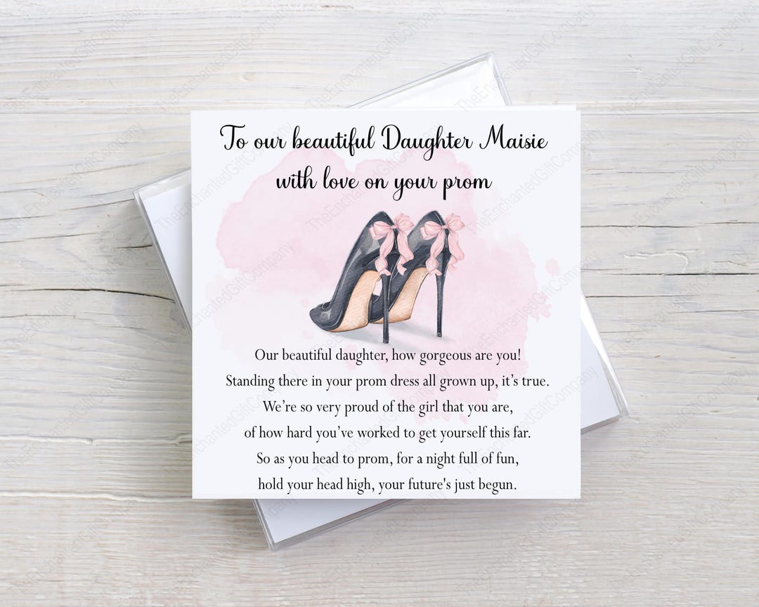 Personalised Prom Card, Leavers Ball Card, Prom 2026 Card for Daughter ...