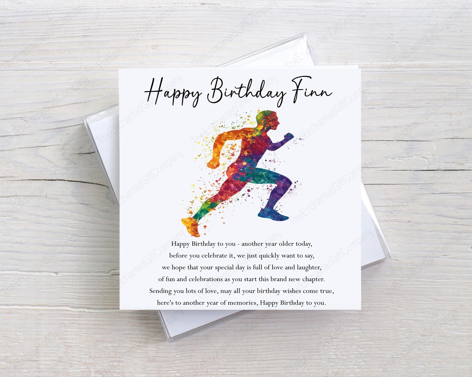 Running Card, Personalised Runner Birthday Card for Boy's, Runner ...
