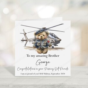 Passing Out Card, Personalised RAF Royal Air Force Passing Out Parade ...