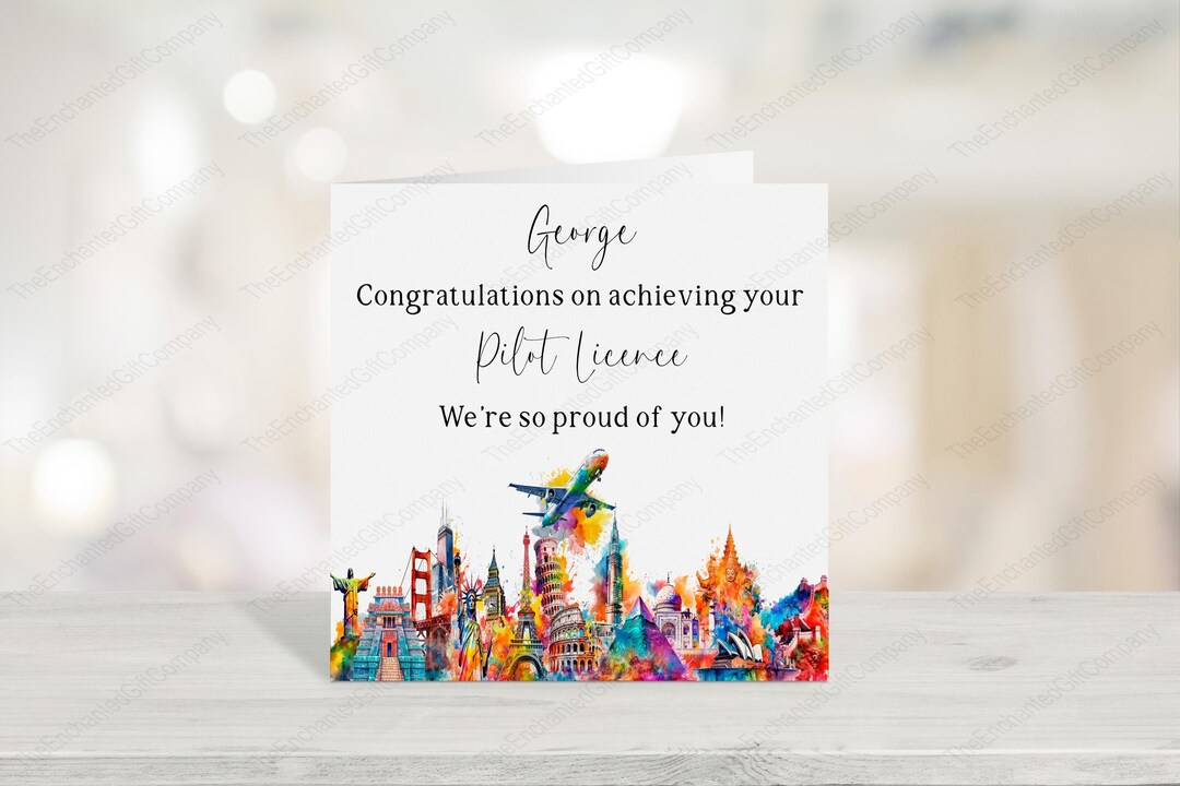 Congratulations on Achieving Your Pilot Licence, Congratulations Card ...