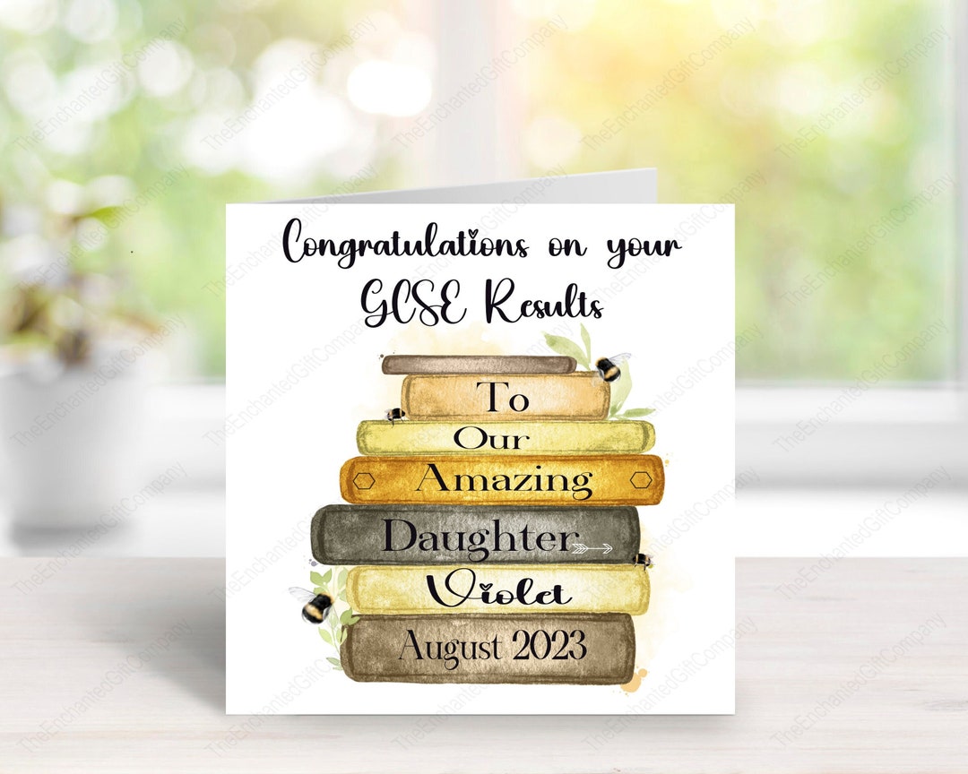Congratulations on Your GCSE Results Card, GCSE Card, School Exam ...
