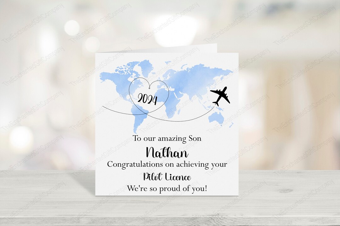 Congratulations on Achieving Your Pilot Licence, Congratulations Card ...