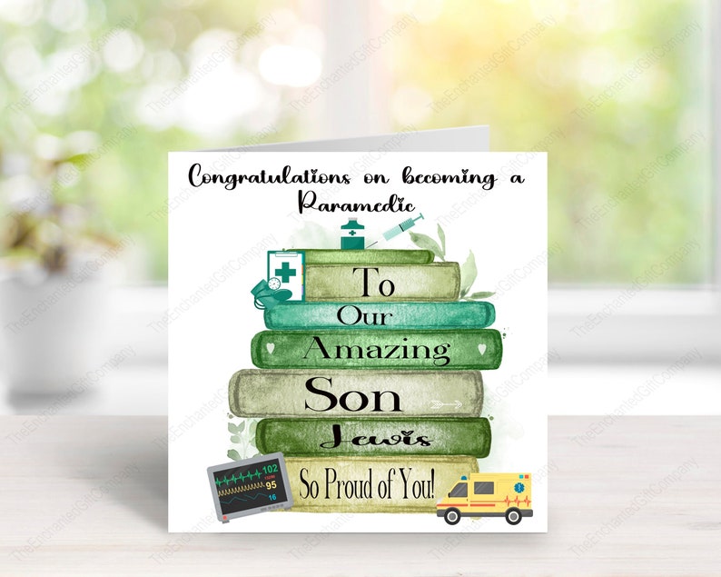 Congratulations on Becoming a Paramedic Graduation Card - Etsy UK