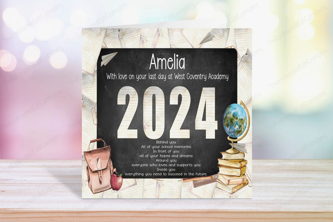 Last Day at Secondary School Card, Last Day at High School Card for ...