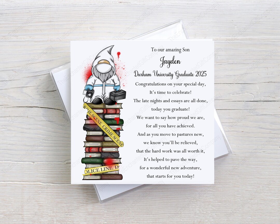 Graduation Card, Personalised Graduation Card, Criminology Graduate ...