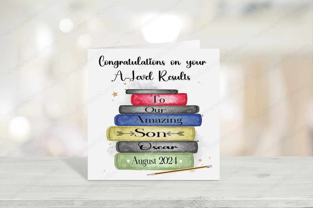 Congratulations on Your A-level Results Card, A-level Card, Sixth Form ...