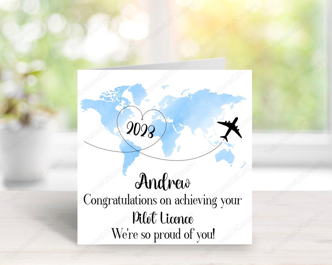 Congratulations on Achieving Your Pilot Licence, Congratulations Card ...