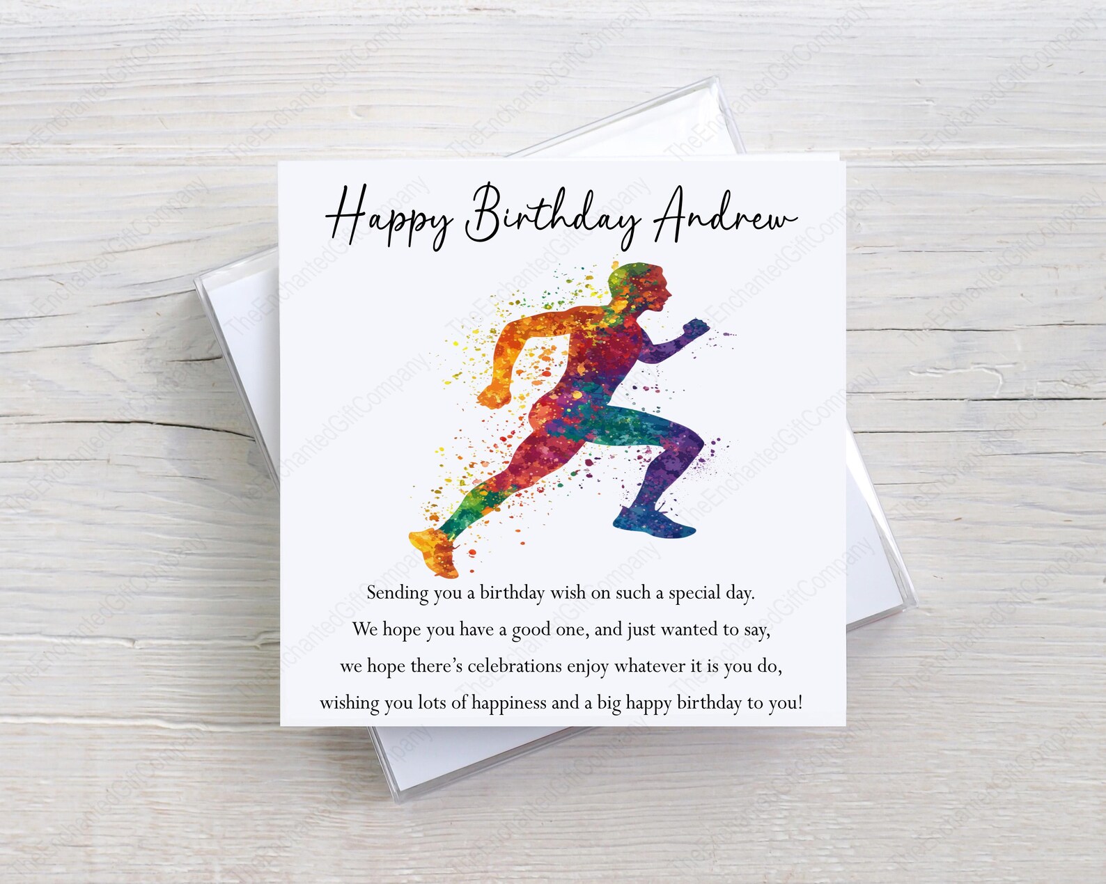 Running Card, Personalised Runner Birthday Card for Boy's, Runner ...