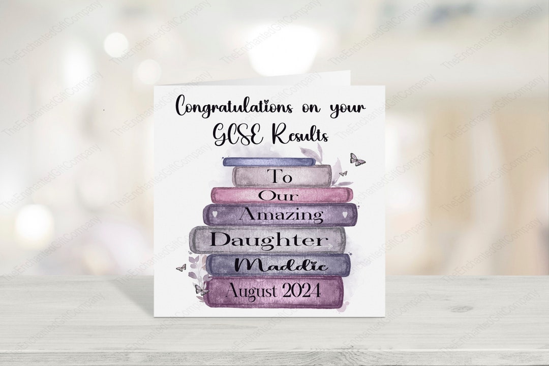 Congratulations on Your GCSE Results Card, GCSE Card, School Exam ...