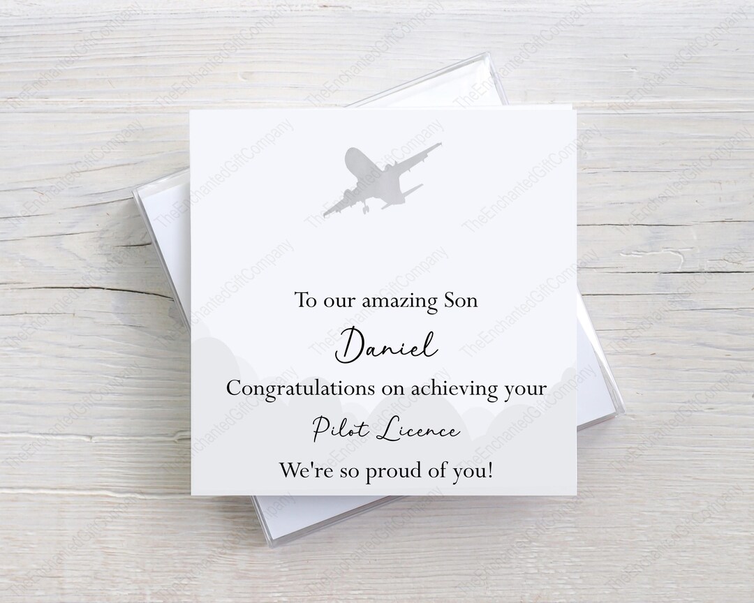 Congratulations on Achieving Your Pilot Licence, Congratulations Card ...