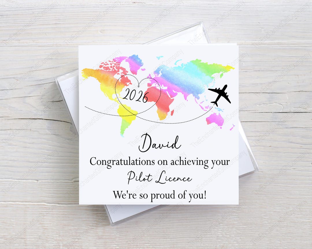 Congratulations on Achieving Your Pilot Licence, Congratulations Card ...