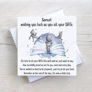 Sats Good Luck Card, Personalised Good Luck in Your Exams, Good Luck ...
