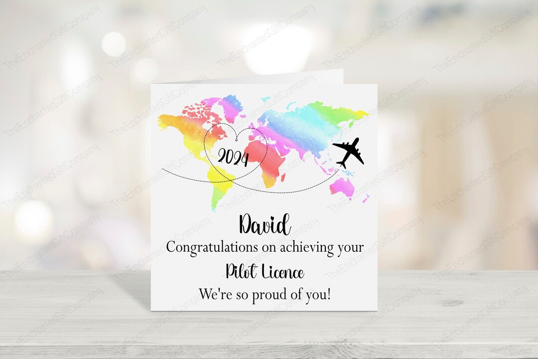 Congratulations on Achieving Your Pilot Licence, Congratulations Card ...