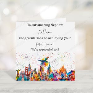 Congratulations on Achieving Your Pilot Licence, Congratulations Card ...