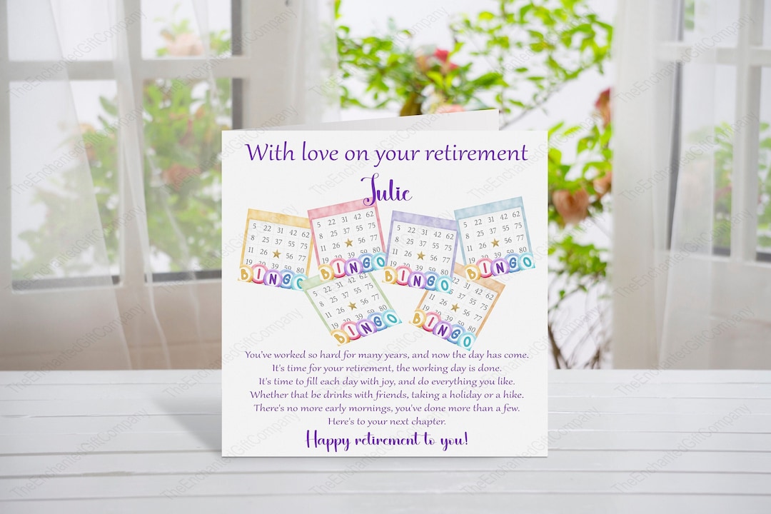 Personalised Retirement Card, Retirement Card for Her, Congratulations ...
