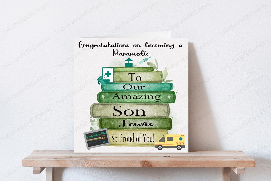Congratulations on Becoming a Paramedic, Graduation Card, Paramedic ...
