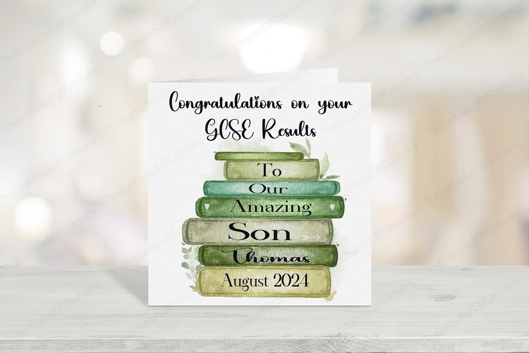 Congratulations on Your GCSE Results Card, GCSE Card, School Exam ...