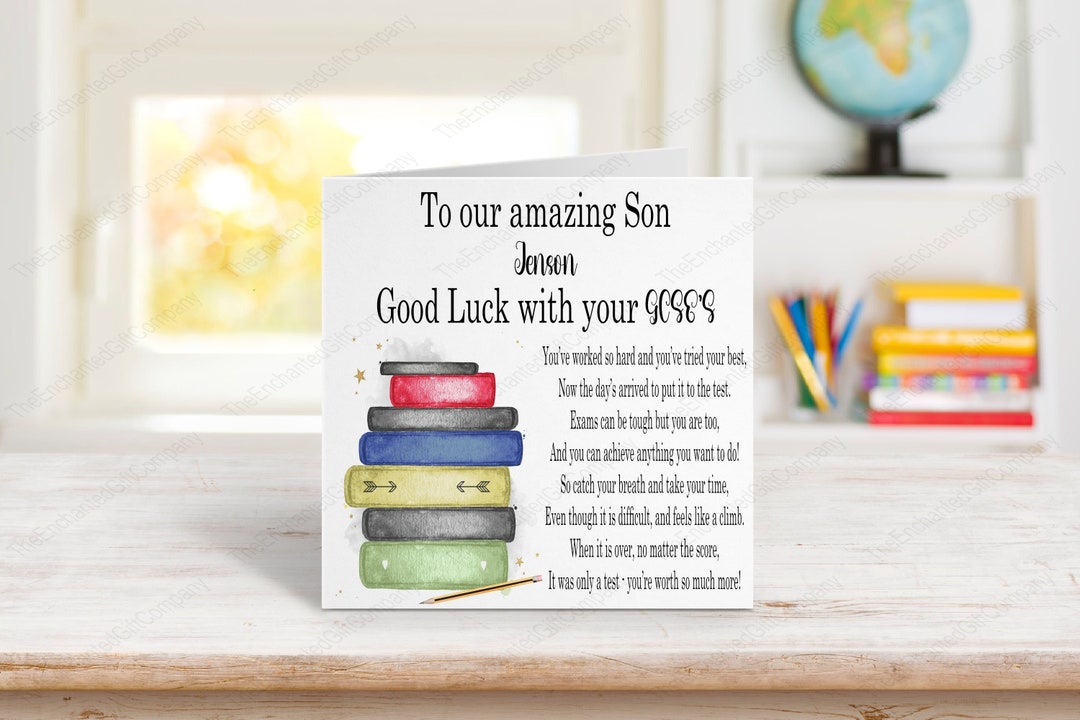 Good Luck on Your Gcses Card, Gcses Card, Exams Card, Secondary School ...