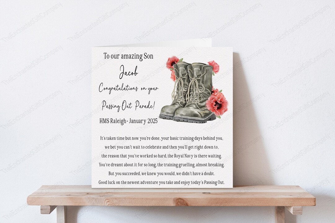Passing Out Card, Personalised Royal Navy Sailor Passing Out Parade ...